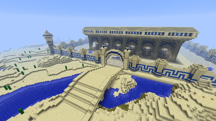 Highly detailed Sandstone Arena (spleef pvp mob or spawn) Minecraft Map